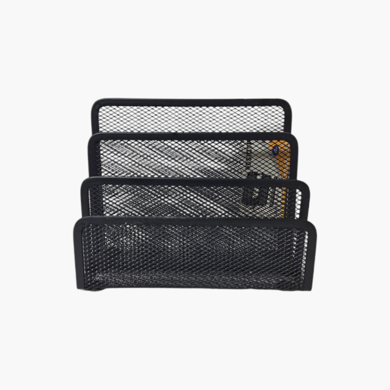 Porta Sobres metalico rejilla negro. – PapelCruz Libreria – Papeleria