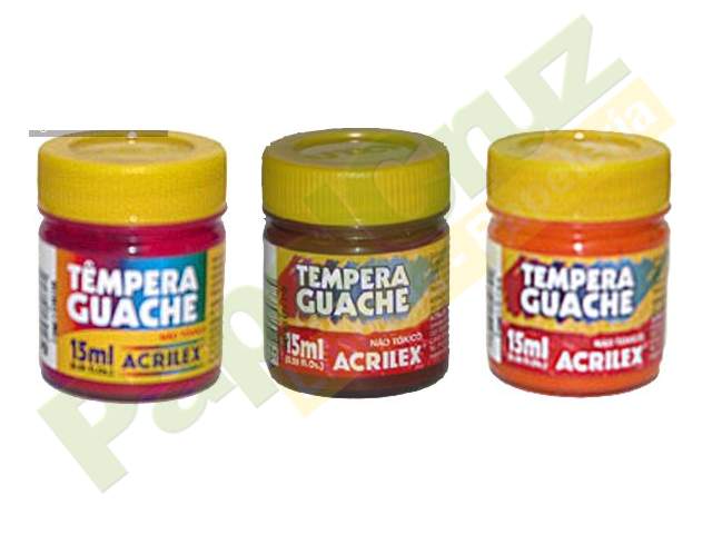 Tempera Guaché Acrilex 12 colores x 15 ml. - PapelCruz Libreria - Papeleria