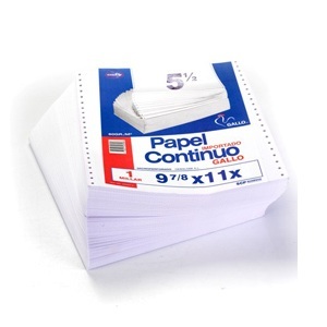 Papel continuo 9 1/2 x 5.5 x 4 vias Carbonico. – PapelCruz Libreria ...