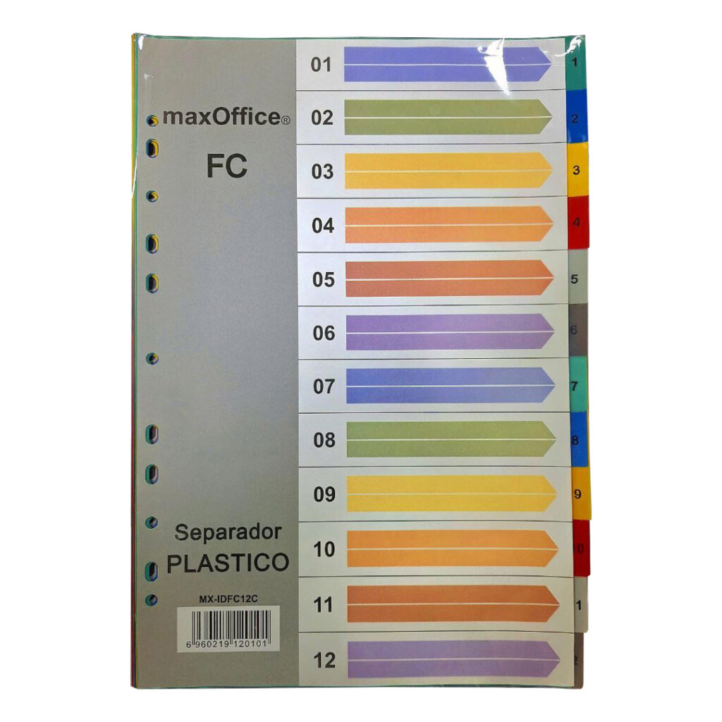 Separador Plastico Rhein tam. Oficio x 6 unids. – PapelCruz Libreria ...